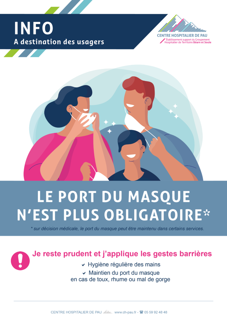 Assouplissement des mesures COVID : Fin du port du masque obligatoire à ...