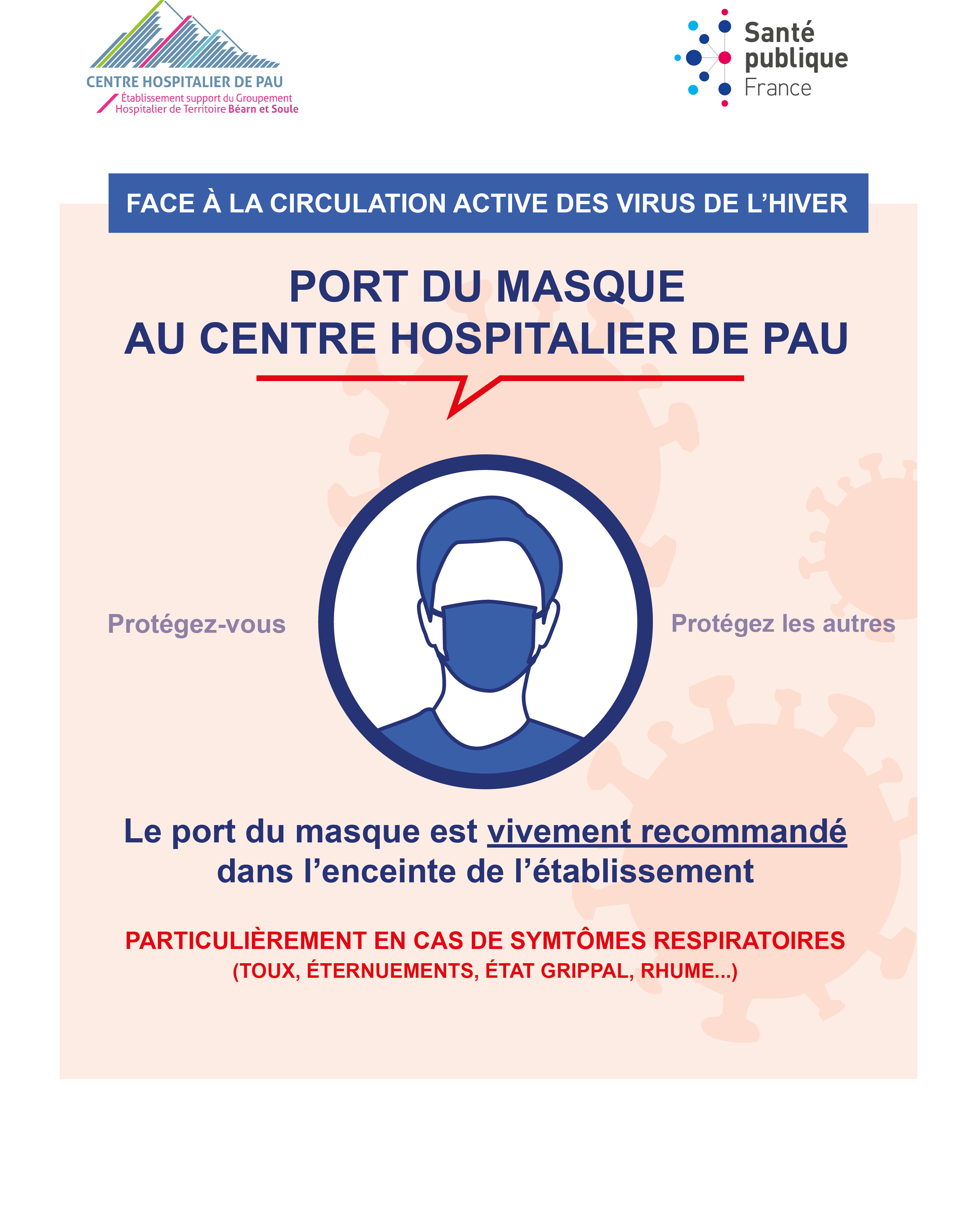 Important : Port du masque vivement recommandé au Centre Hospitalier de ...